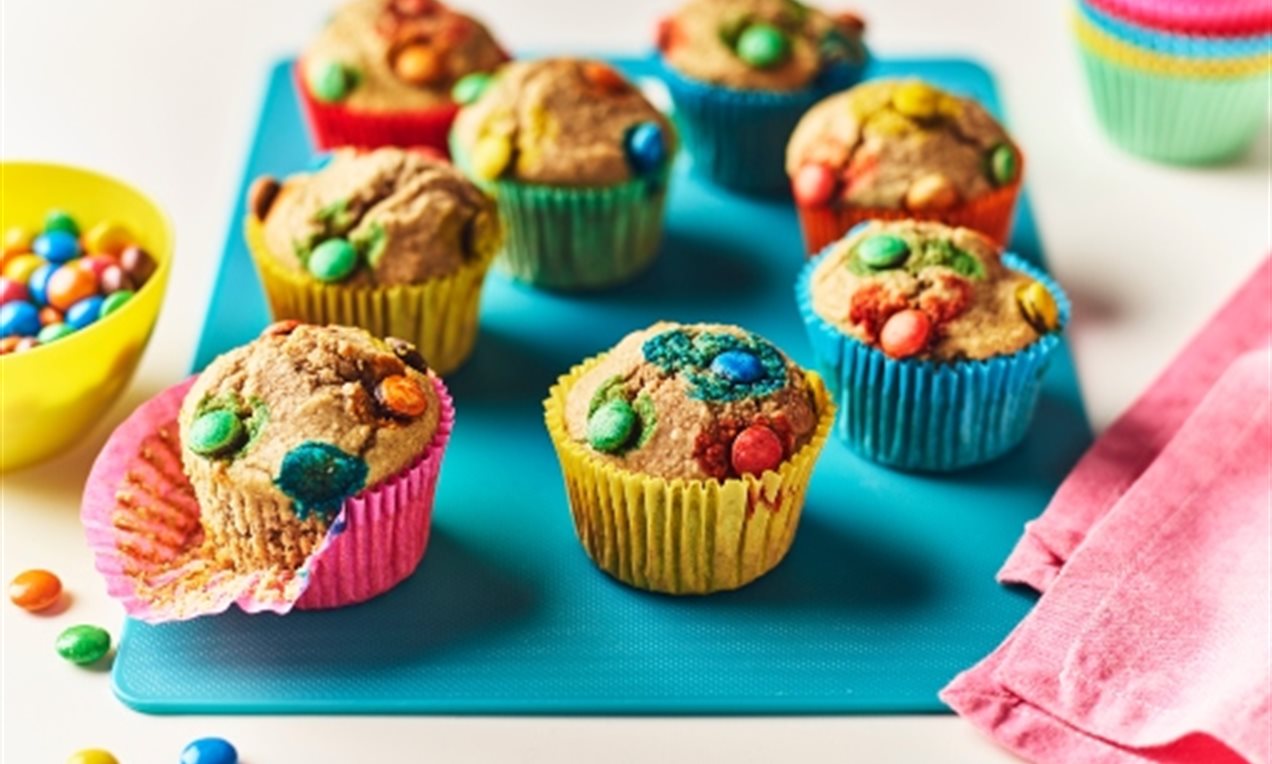 Flourless Rainbow Muffins Recipe | Dr. Oetker