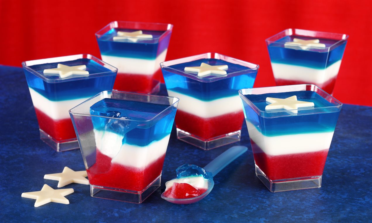 Red, White and Blue Jellies Recipe | Dr. Oetker