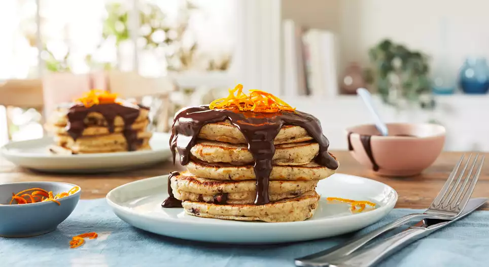 Vegan Chocolate Orange Pancakes